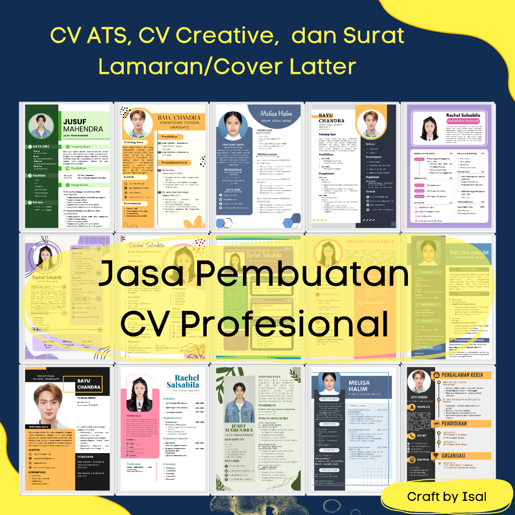 Jual Jasa Pembuatan CV/Curriculum Vitae Professional, Surat Lamaran/Cover Latter, Translate, dan ...