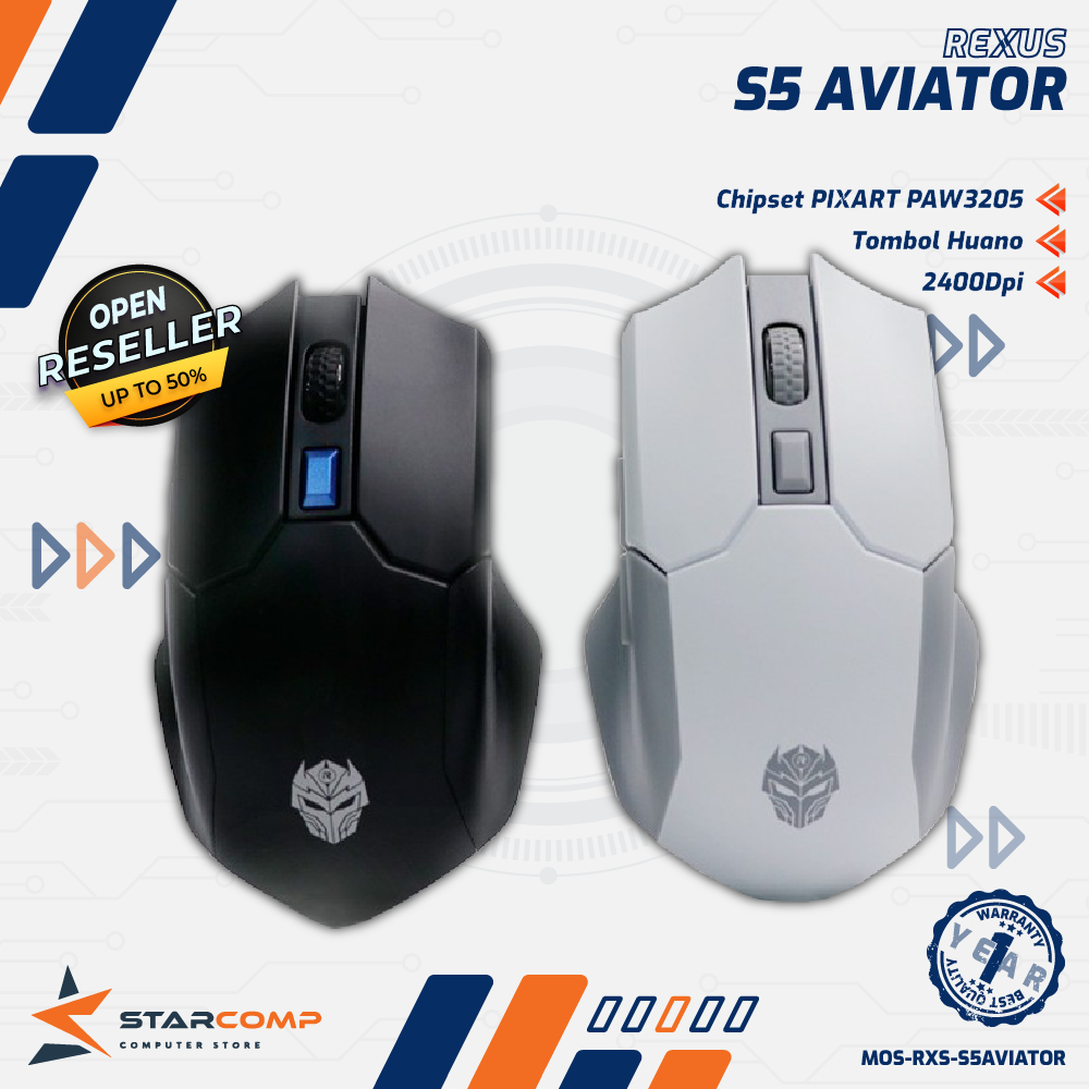 Jual Rexus S5 Aviator Mouse Gaming Wireless | Shopee Indonesia