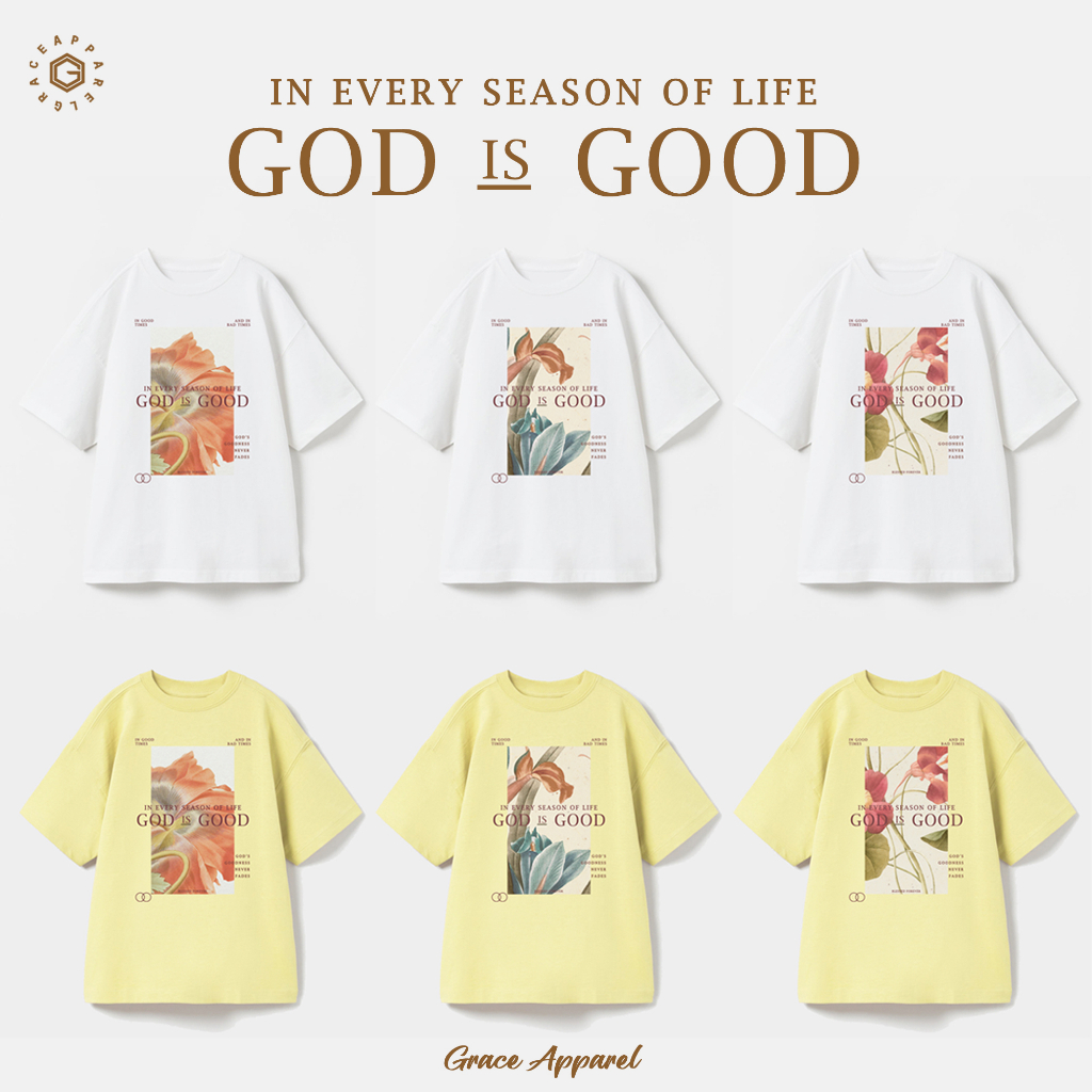 Jual KAOS ROHANI GOD IS GOOD (Design D-E-F) | Shopee Indonesia