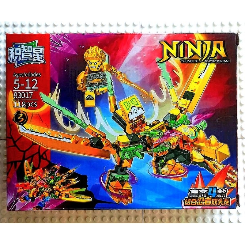 Jual LW1040 - Mainan Balok susun bricks blocks ninja dragon 4in1 Besar ...