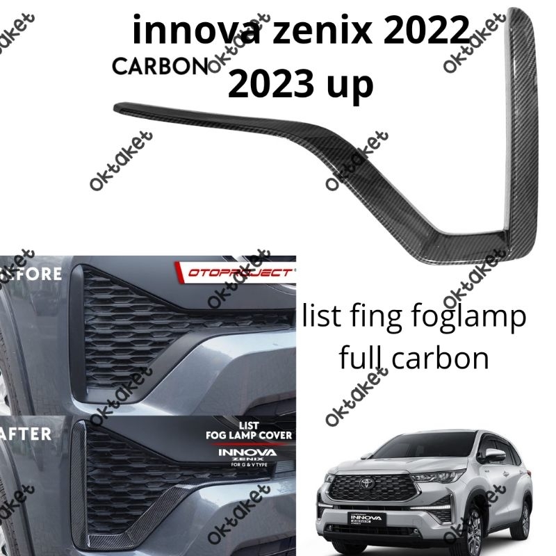 Jual list ring foglamp Innova Zenix 2022 2023 Full Carbon | Shopee ...