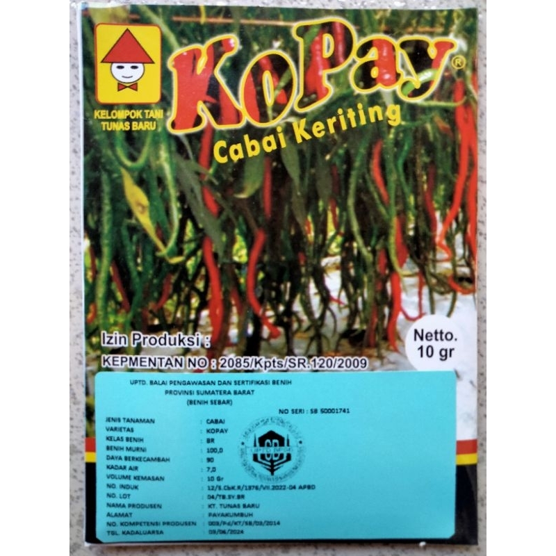 Jual Cabe KOPAY 10 Gram - Benih Cabe Merah Keriting KOPAY - CMK KOPAY ...