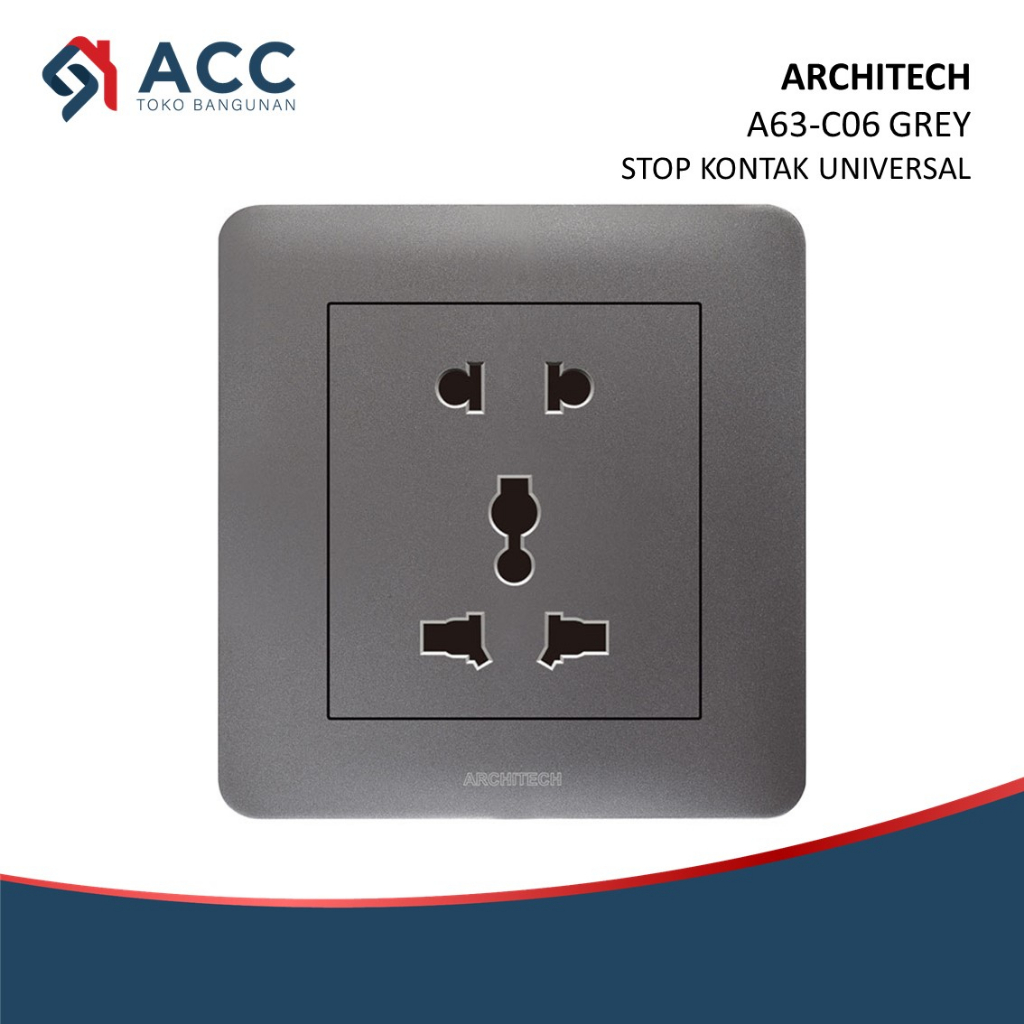 Jual ARCHITECH INFINITY A63 GREY SAKLAR STOP KONTAK FRAME | Shopee Indonesia