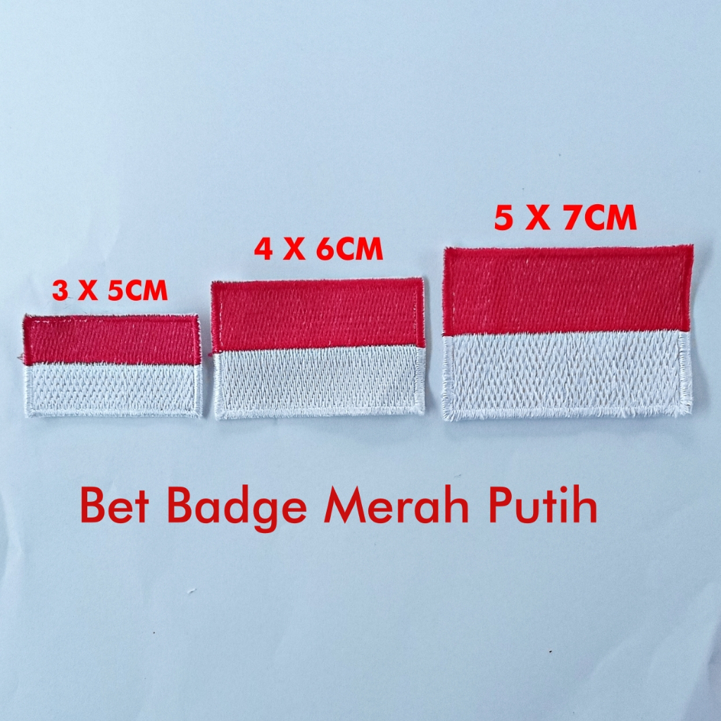 Jual Bet Merah Putih Bordir Badge Bendera Lencana Emblem Bed Indonesia ...