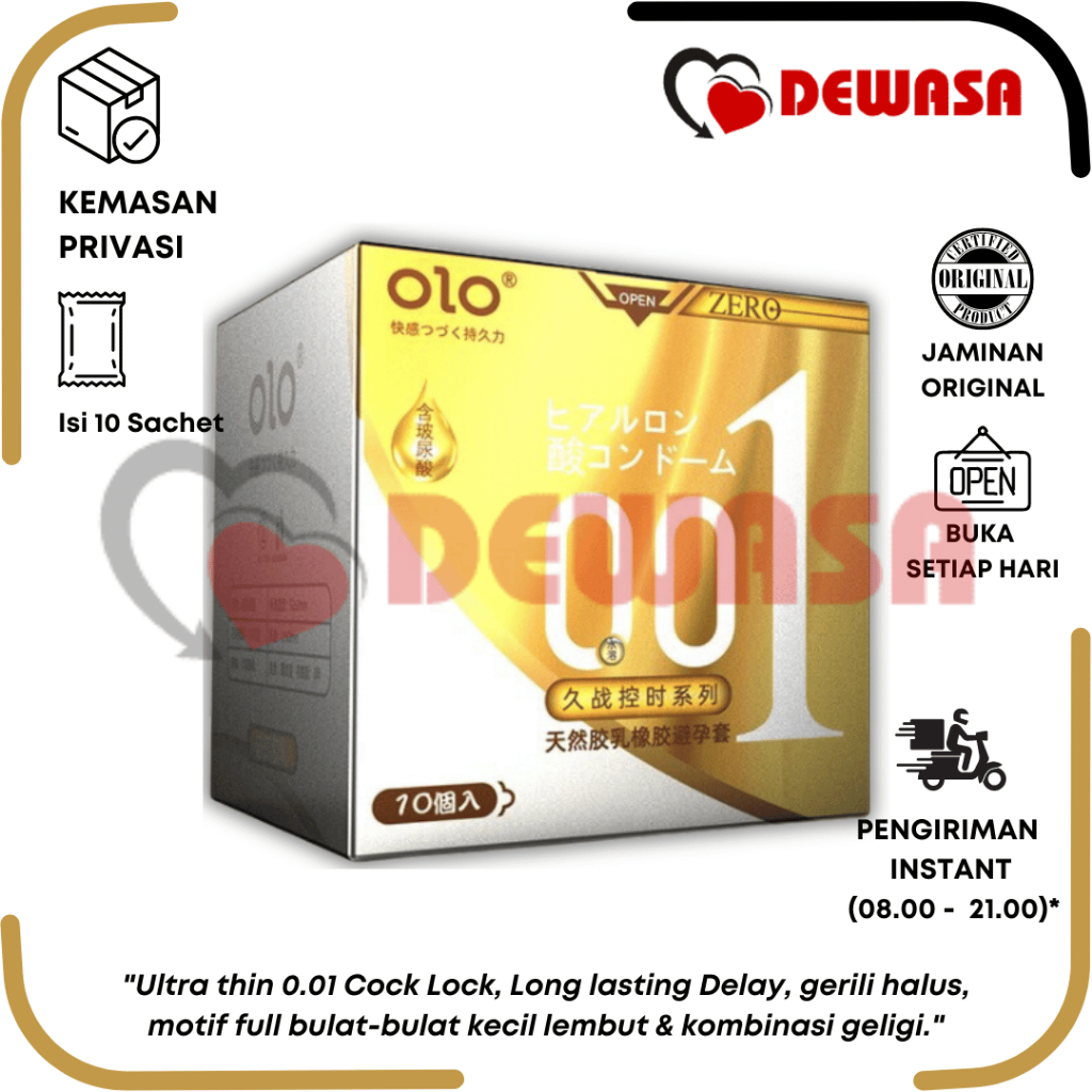 Jual OLO Kondom 001 0.01 Classic Gold - 1 Pcs (REPACK) | Shopee Indonesia