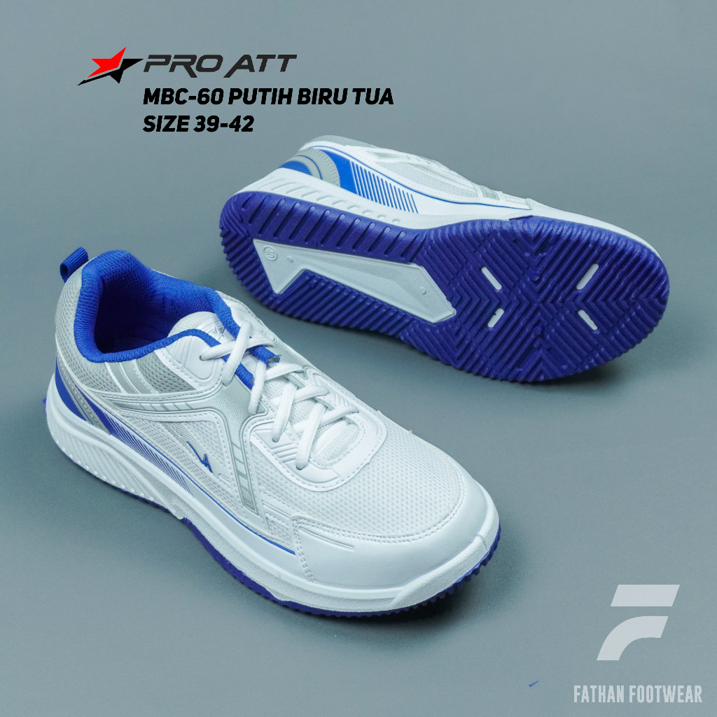 Jual PRO ATT ORIGINAL Sepatu Olahraga Sport Pria Wanita Unisex Size 39 40 41 42 - MBC 60 PUTIH ...