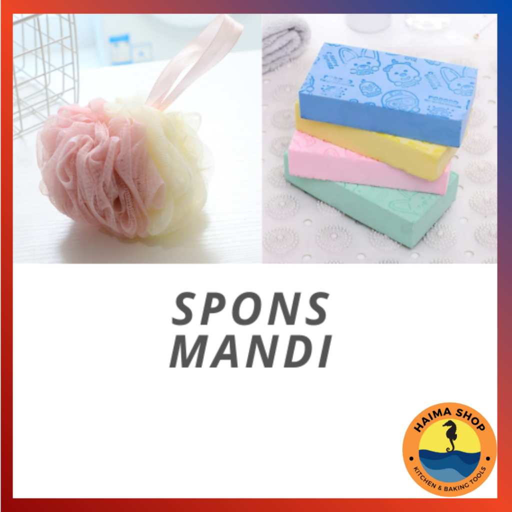 Jual Spons Mandi Shower Puff Busa Mandi 2 Warna / Spons Mandi Anti Daki ...