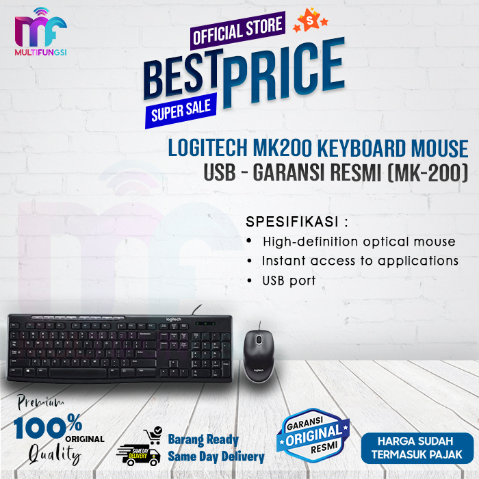 Jual LOGITECH MK-200 Keyboard Mouse USB MK200 - Garansi Resmi | Shopee ...