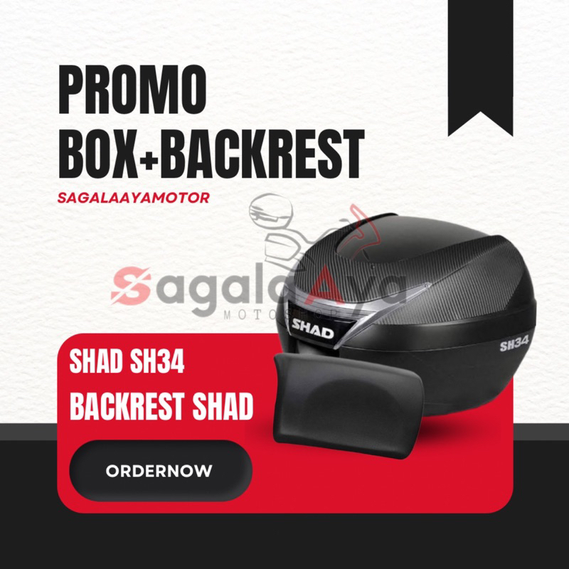 Jual BOX SHAD SH 34 BACKREST SHAD SANDARAN MOTOR | Shopee Indonesia