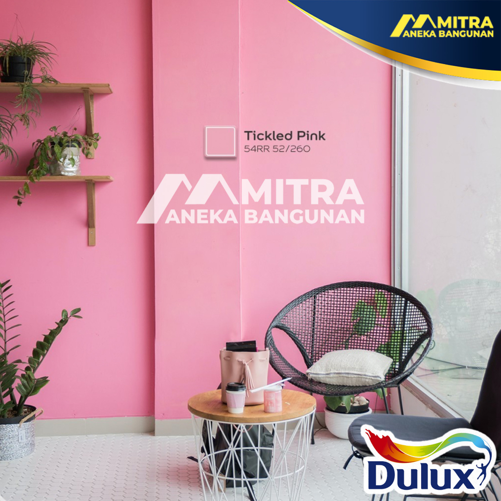 Jual CAT TEMBOK DULUX INTERIOR EKSTERIOR TICKLED PINK / CATYLAC ...