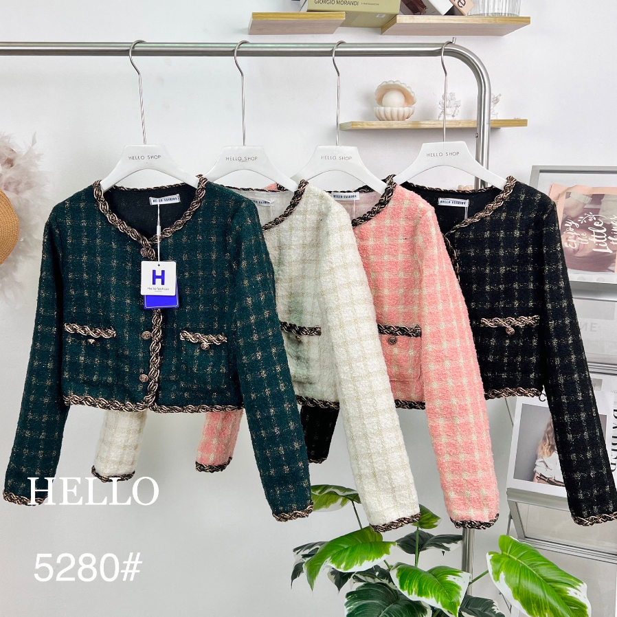 Jual TWEED GOLD BRAID BLAZER MERK HELLO IMPORT BANGKOK | Shopee Indonesia