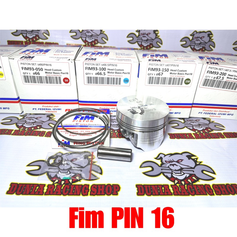 Jual Piston Fim Seher Fim Dome Mentah 65.5 66 66.5 67 67.5 MM 68MM 1set ...