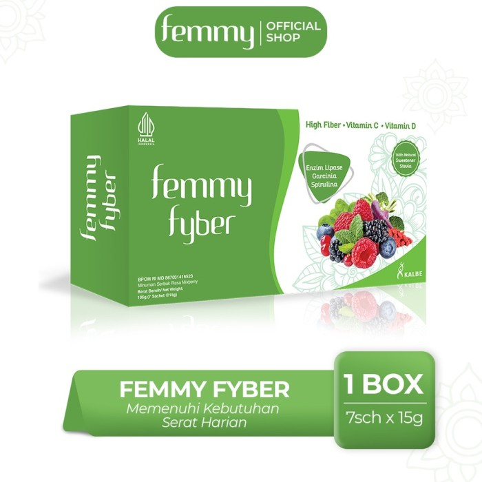 Jual Femmy Fyber Minuman Diet Fiber 1 box (7 stick 15gr) | Shopee Indonesia
