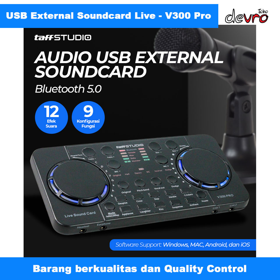 Jual Audio Bluetooth USB External Soundcard Live Microphone ...