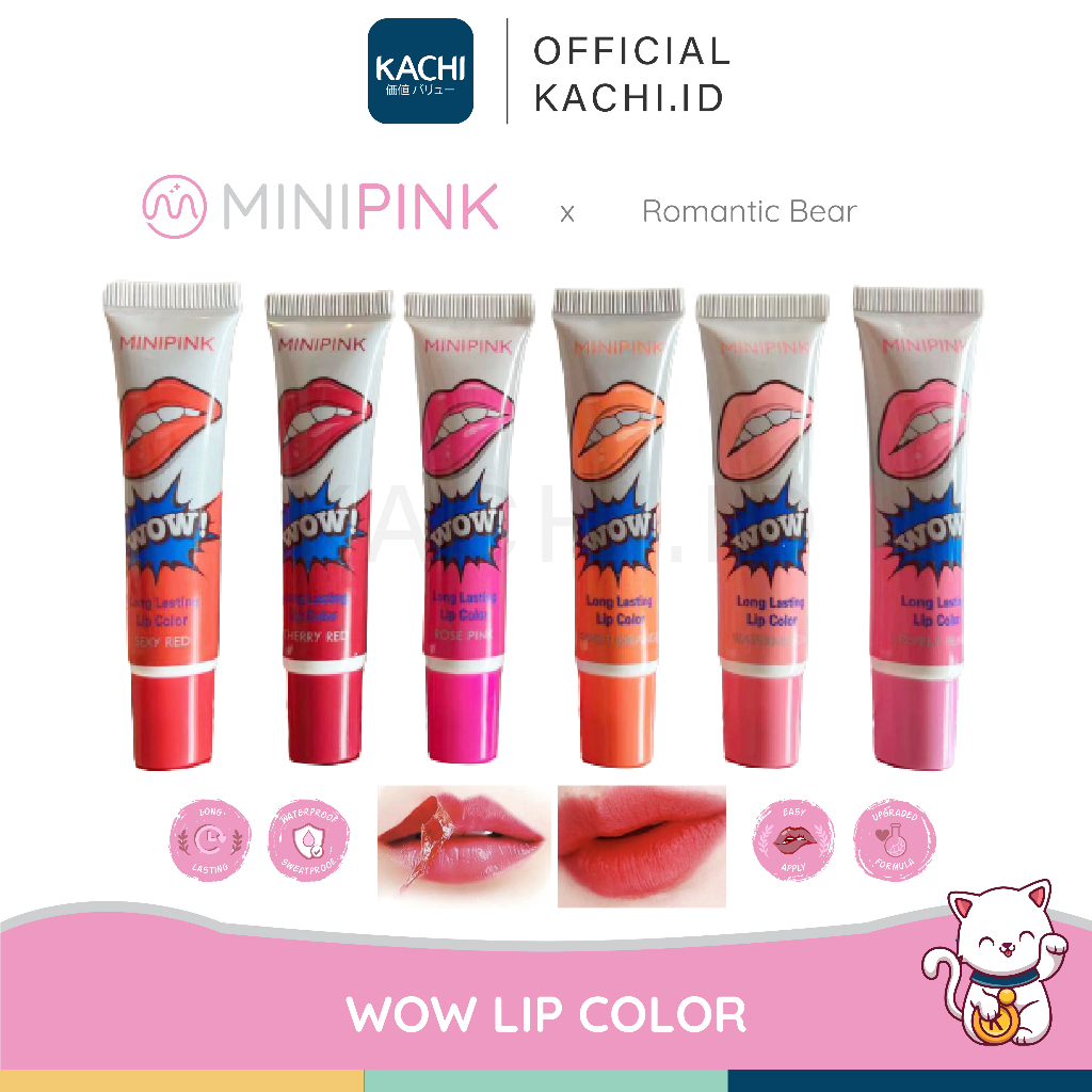 Jual KACHI - ROMANTIC BEAR MINIPINK LONG LASTING LIP COLOR / TATTO LIPS ...