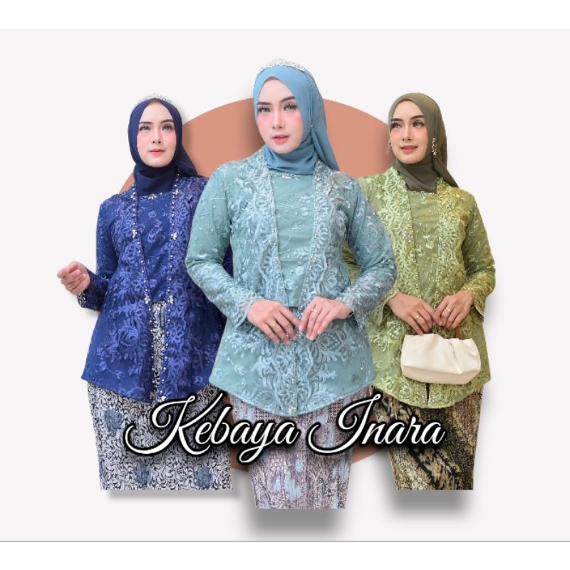 Jual SET KEBAYA INARA ALZ KEBAYA WISUDA KEBAYA PINGUIN KEBAYA TULLE ...
