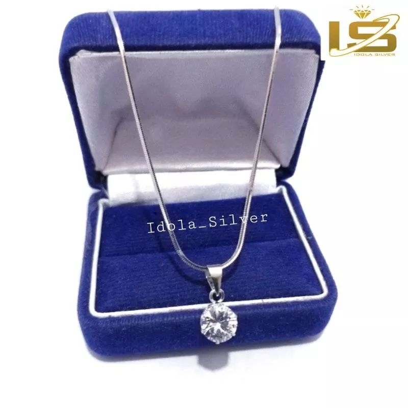 Jual Kalung Perak Wanita Silver Asli 925 Lapis Emas Putih Cassandra ...