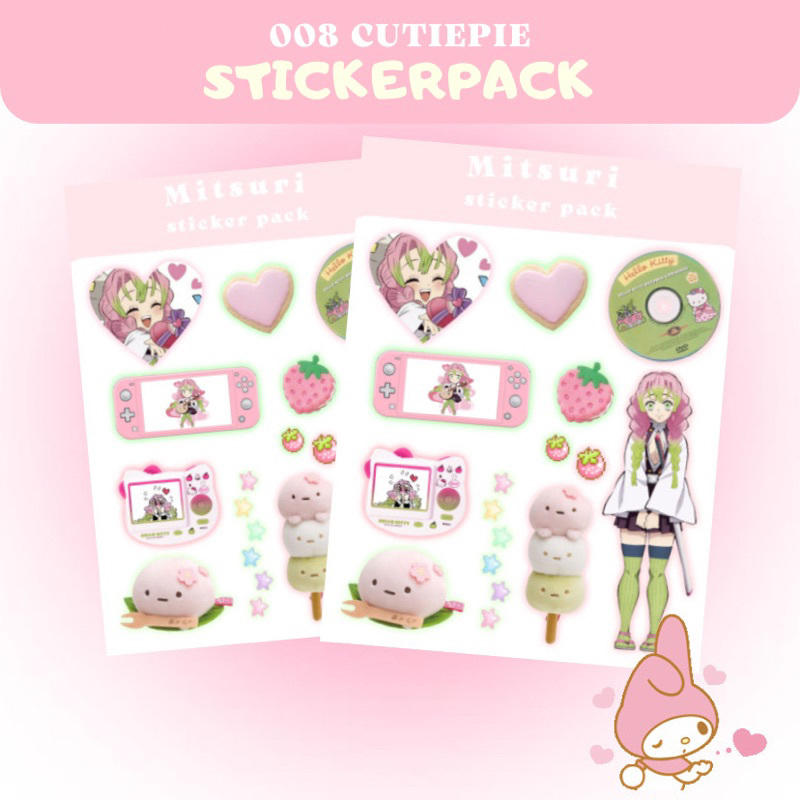Jual MITSURI KANROJI KIMETSU NO YAIBA PINK CUTECORE STICKERPACK (bisa ...