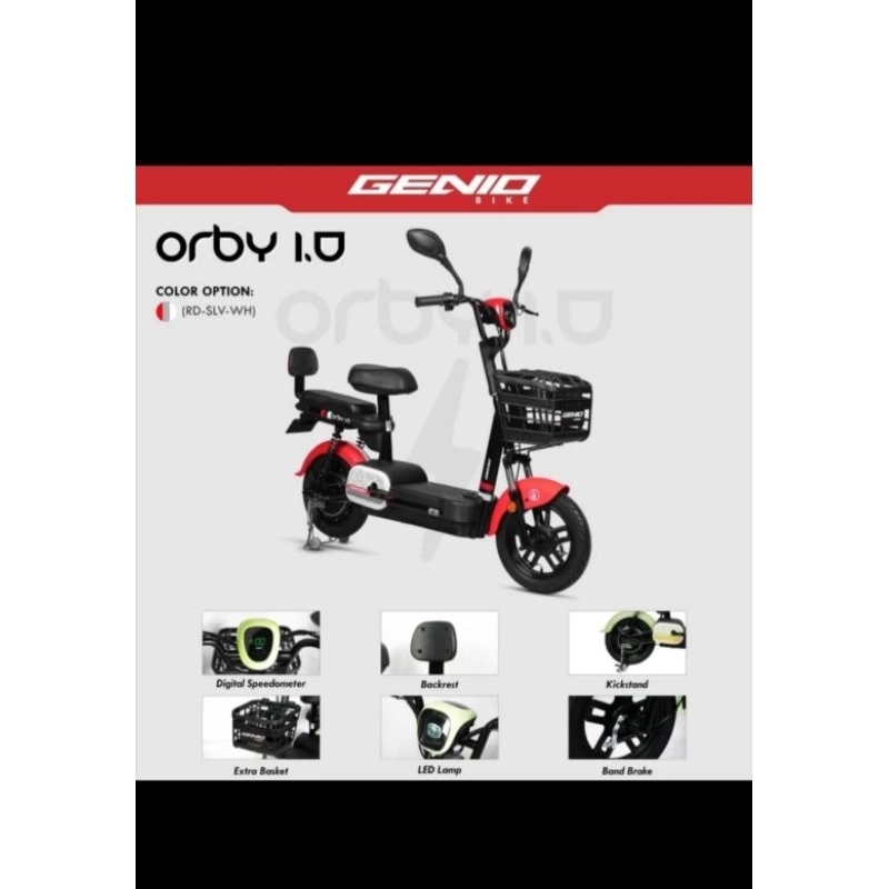 Jual sepeda listrik genio orby 1.0 united bike | Shopee Indonesia
