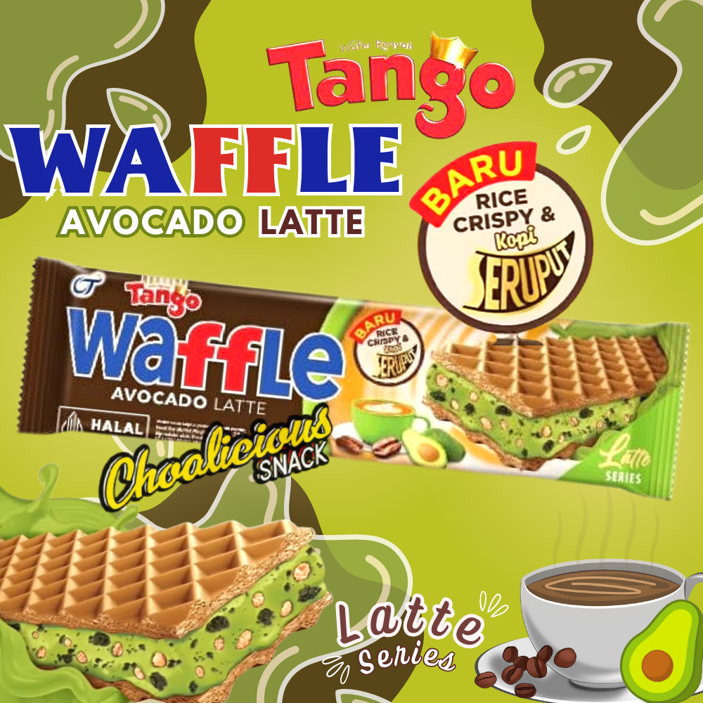 Jual TANGO Waffle Avocado Latte @25 gram (1 box isi 12 pcs) | Shopee ...