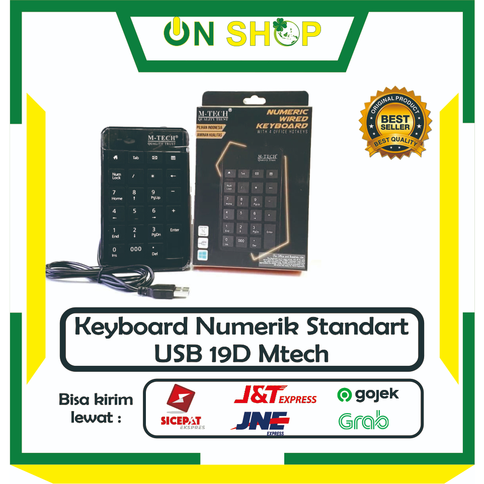 Jual Keyboard Numerik Standart Usb 19d Mtech Shopee Indonesia