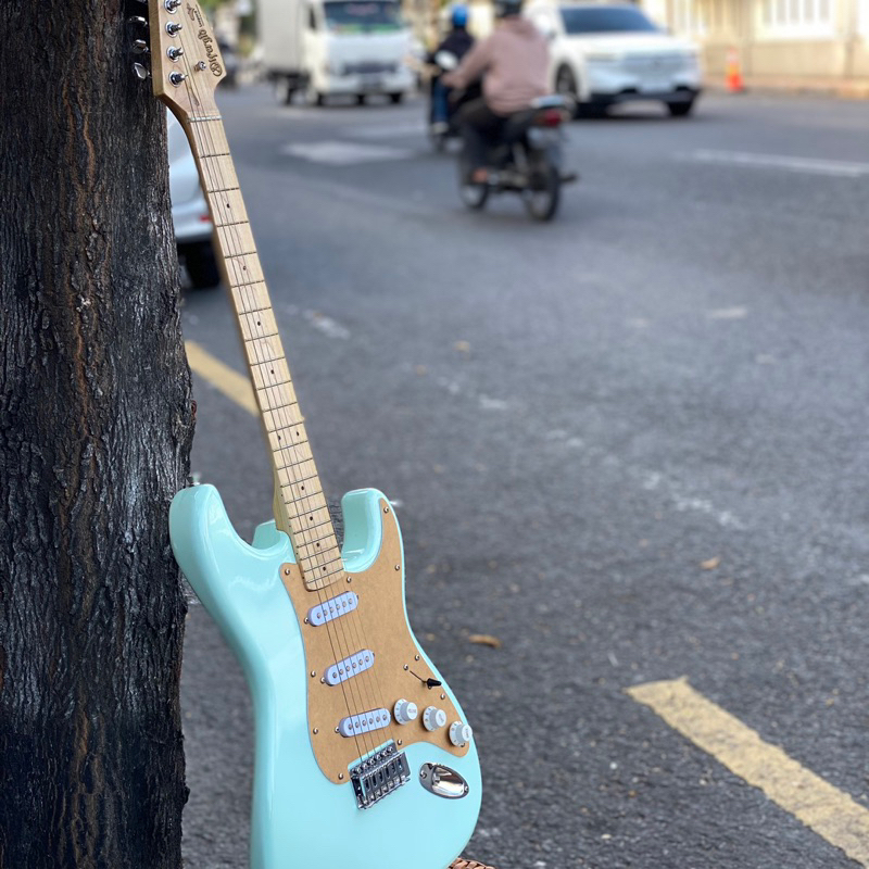 Jual GITAR ELEKTRIK OCEAN Hijau tosca MAPLE DIFERGIO Gitar listrik ...