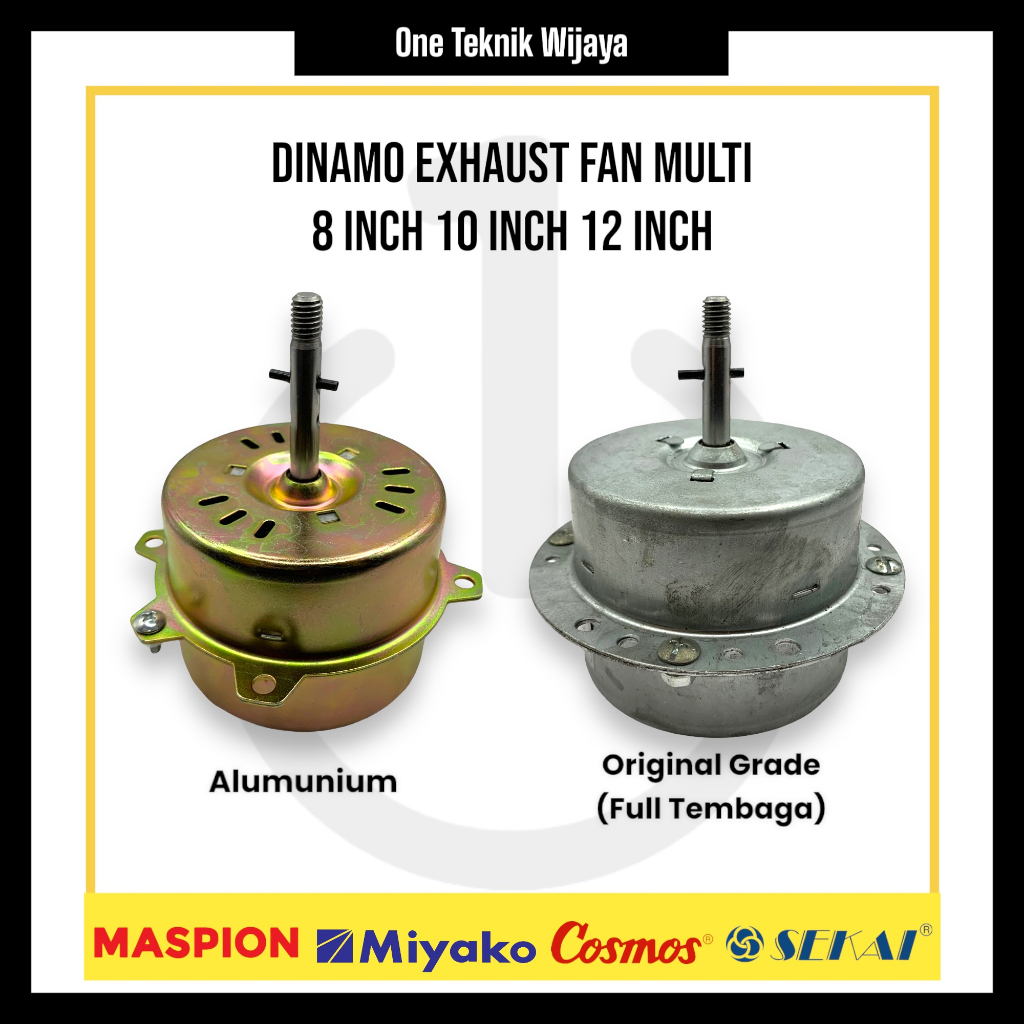 Jual Dinamo Kipas Exhaust Fan Mesin Exos Hexsos Multi 8 inch 10 inch 12 ...