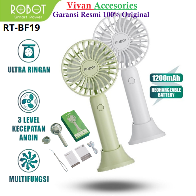Jual Robot RT-BF15 / RT-BF19 Kipas Angin Portable Mini Fan Multifungsi ...