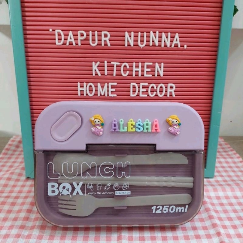 Jual DAPUR NUNNA ANEKA LUNCH BOX ANAK COSTUM NAMA | LUNCH BOX UNGU ...