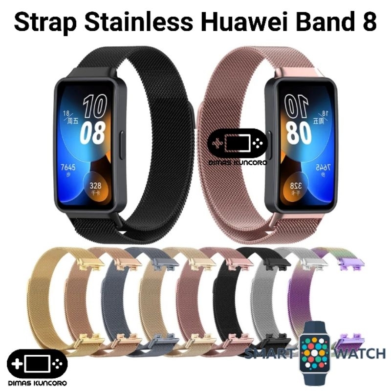Jual Strap Stainless Huawei Band 8 tali jam metal honor 9 steel ...