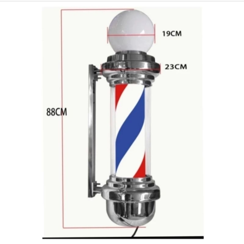 Jual lampu barber shop pole out dor 88cm | Shopee Indonesia