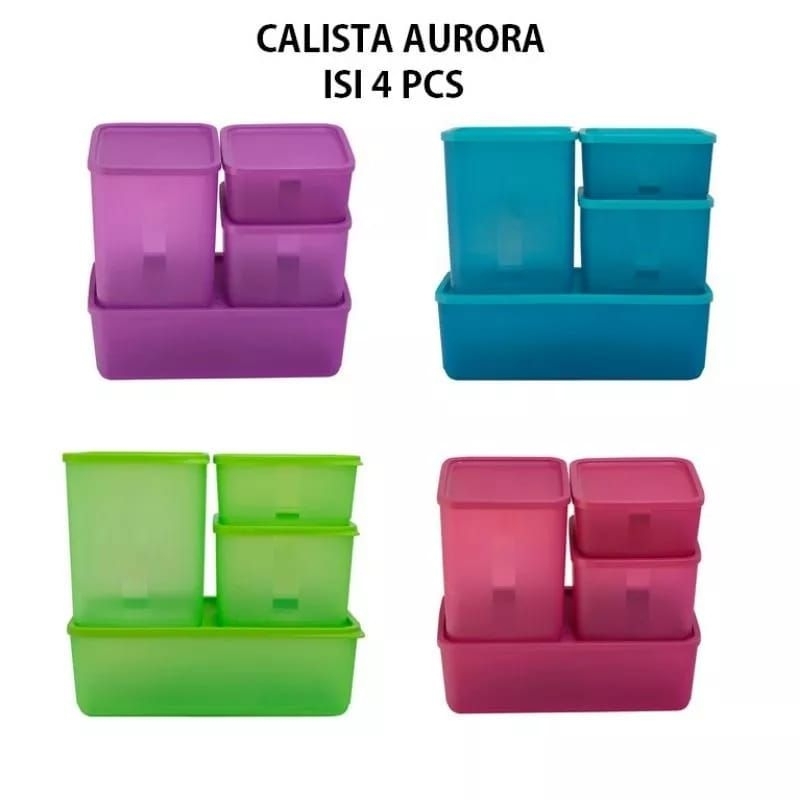 Jual CALISTA Sealware Aurora Toples Plastik Set 4 Pcs | Shopee Indonesia