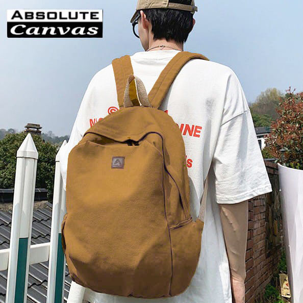 Jual Kanvas Pria Wanita (HITAM) Tas Ransel Kanvas Pria Wanita (ARMY ...