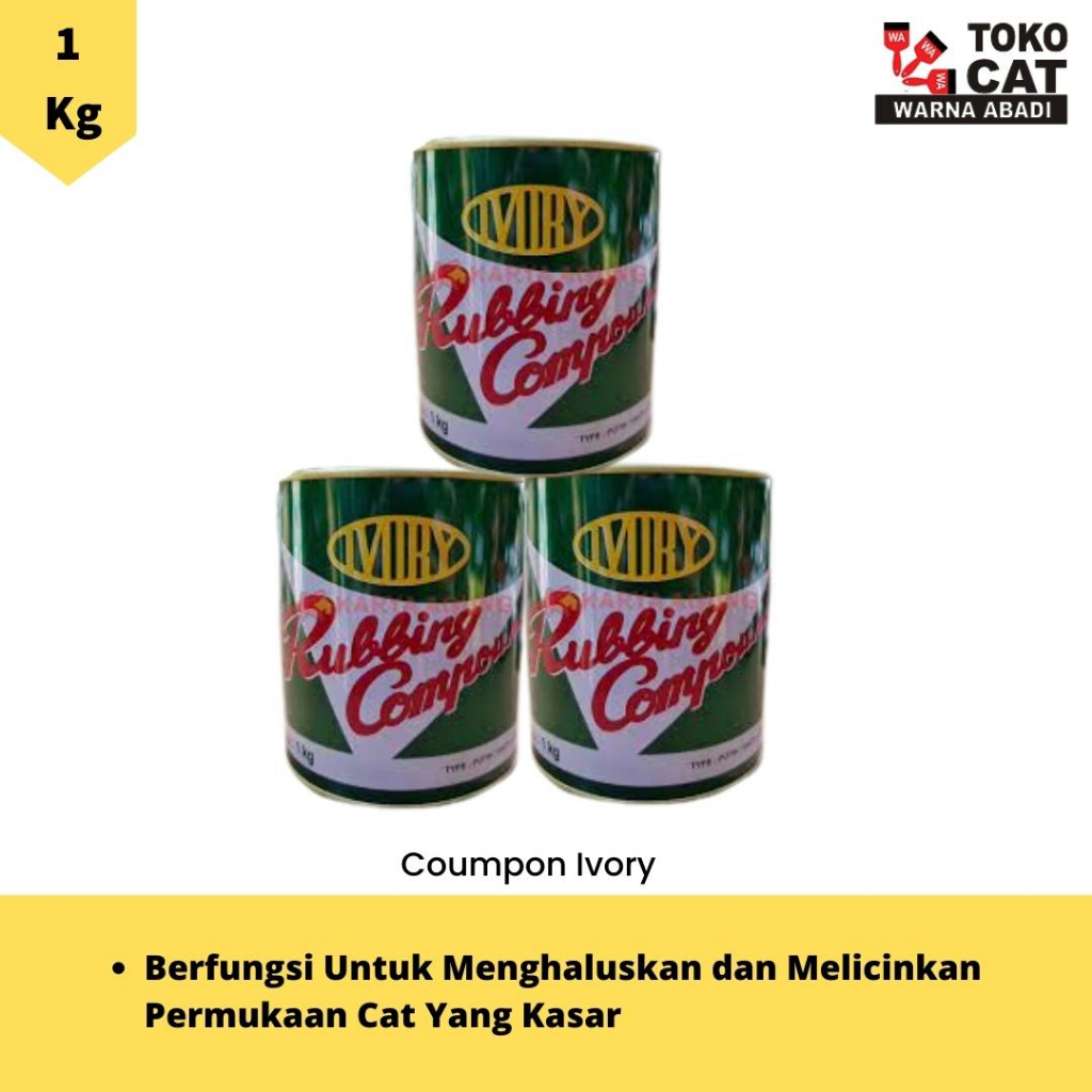 Jual COMPOUND IVORY UNTUK BODY MOTOR & MOBIL 1 KG WARNA PUTIH | Shopee ...