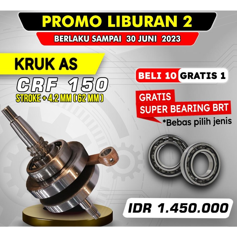 Jual PROMO !! KRUK AS BRT STROKE UP LANGKAH 62 CRF 150L VERZA NEW MEGAPRO MONO NMAX AEROX KLX ...