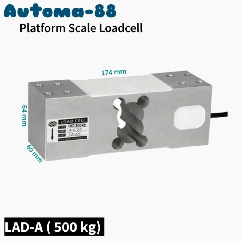 Jual Loadcell LAD-A 500kg 174 x 60 x 64 mm Platform Scale Load Cell 500 ...