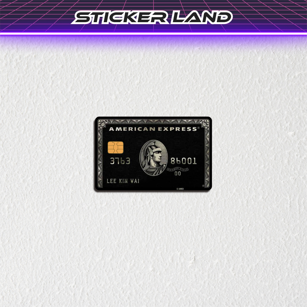 Jual Stiker ATM Fake Black AMEX - Stiker Kartu ATM Vinyl Emoney Flazz ...
