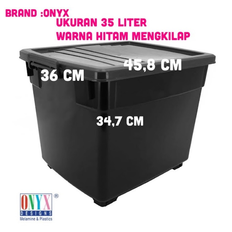 Jual Onyx Box Container Hitam 35L, 45L dan 60 L | Shopee Indonesia