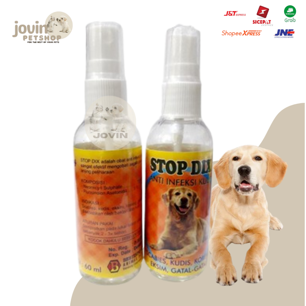 Jual STOP DIX DOG 30ml Obat Spray Infeksi Kulit Pada untuk Anjing ...