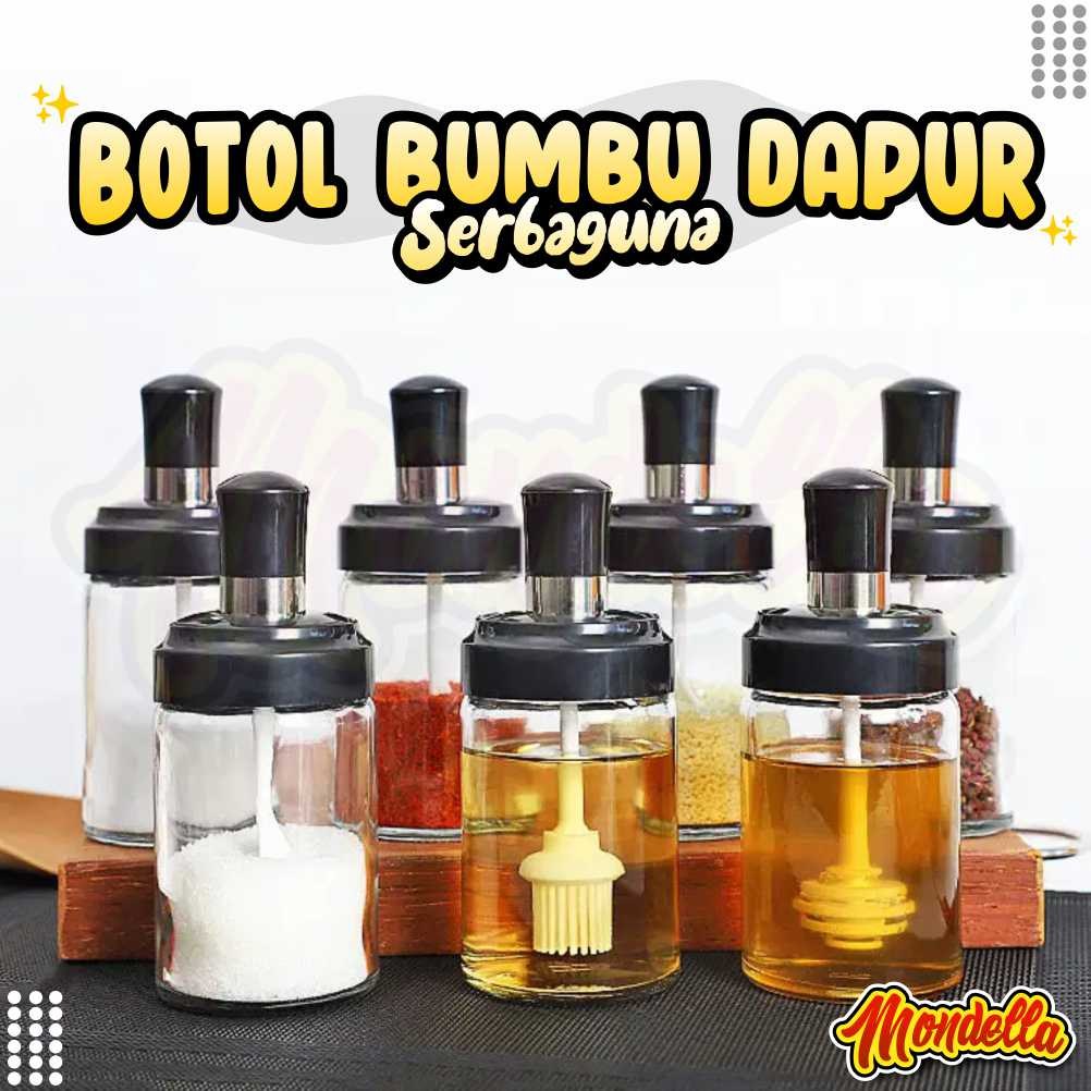 Jual Botol Bumbu Dapur Kaca Tempat Penyimpan Bumbu Dapur Garam Model ...