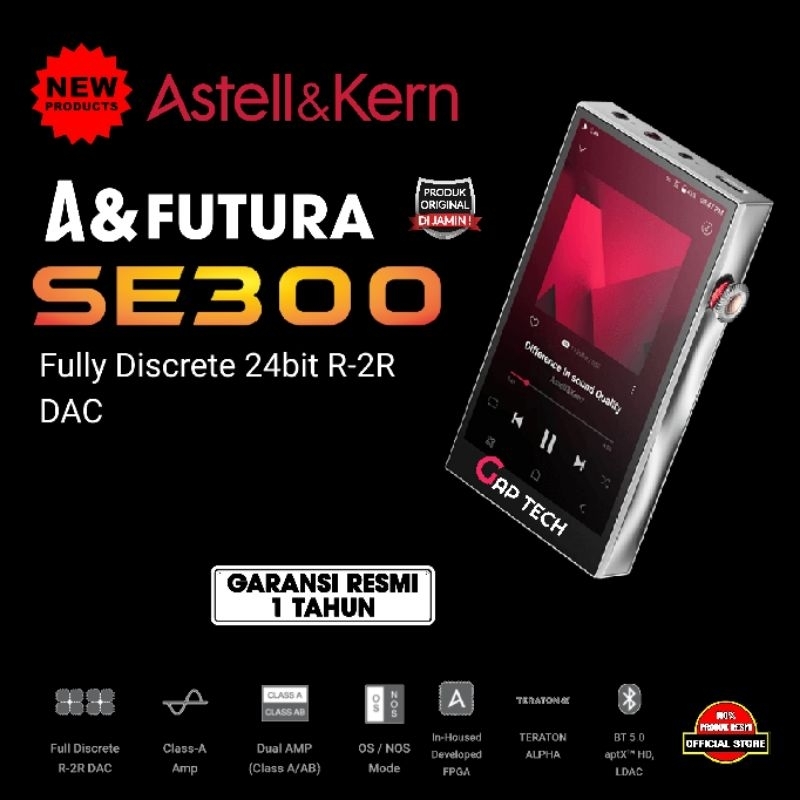 Jual ASTELL & KERN AK SE300 / SE 300 Hi-Res DAP with Fully Discrete 24 bit R-2R DAC Original ...