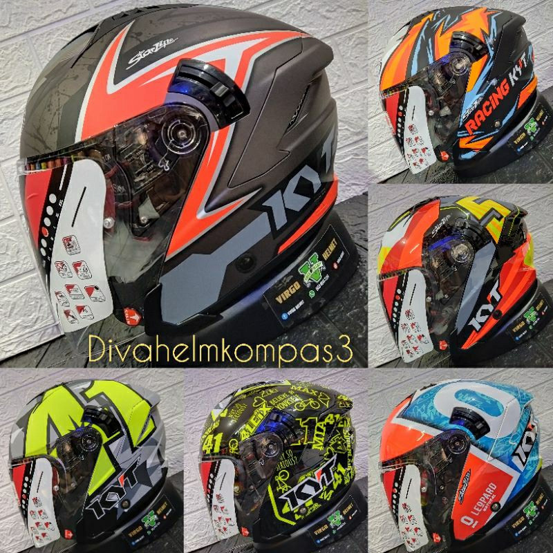 Jual HELM KYT NF-J MOTIF SERIES|KYT NFJ NEW MOTIF | Shopee Indonesia