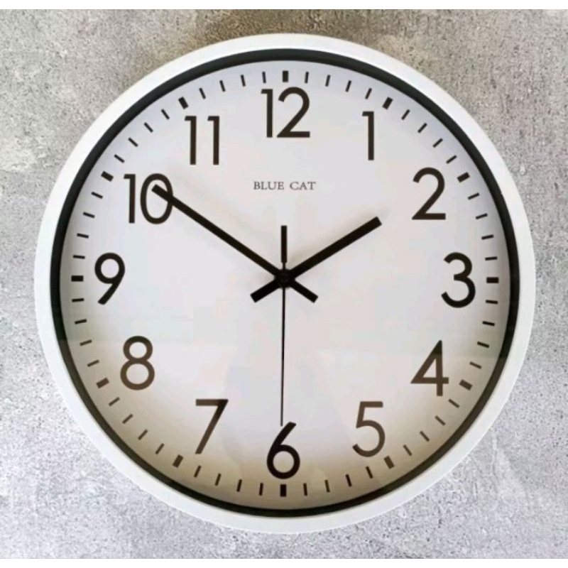 Jual Jam Dinding Minimalis Polos Dekorasi Desain Modern Putih Elegan ...