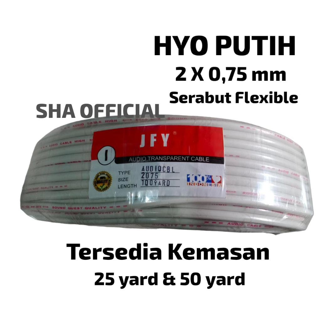 Jual Kabel Listrik NYM HYO 2 X 0,75 Serabut Putih Kabel Speaker Audio ...