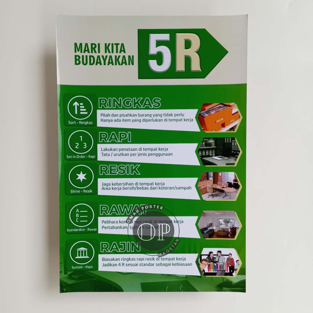 Jual Poster Budayakan 5 R - Poster Dinding Laminasi Glossy - Poster ...