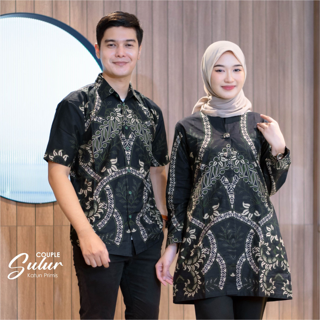 Jual Couple Tunik Batik Sulur Exclusive Faaro (Black) | Shopee Indonesia
