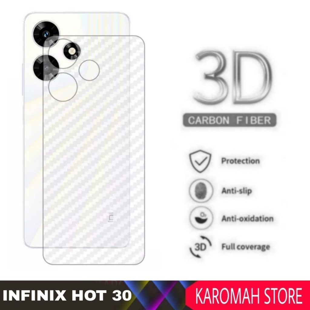 Jual Garskin Carbon INFINIX HOT 30 Screen Sticker Skin Guard | Shopee ...