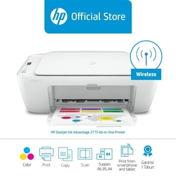 Jual Printer HP 2775 Ink Advantage Deskjet All In One Wireless | Shopee ...