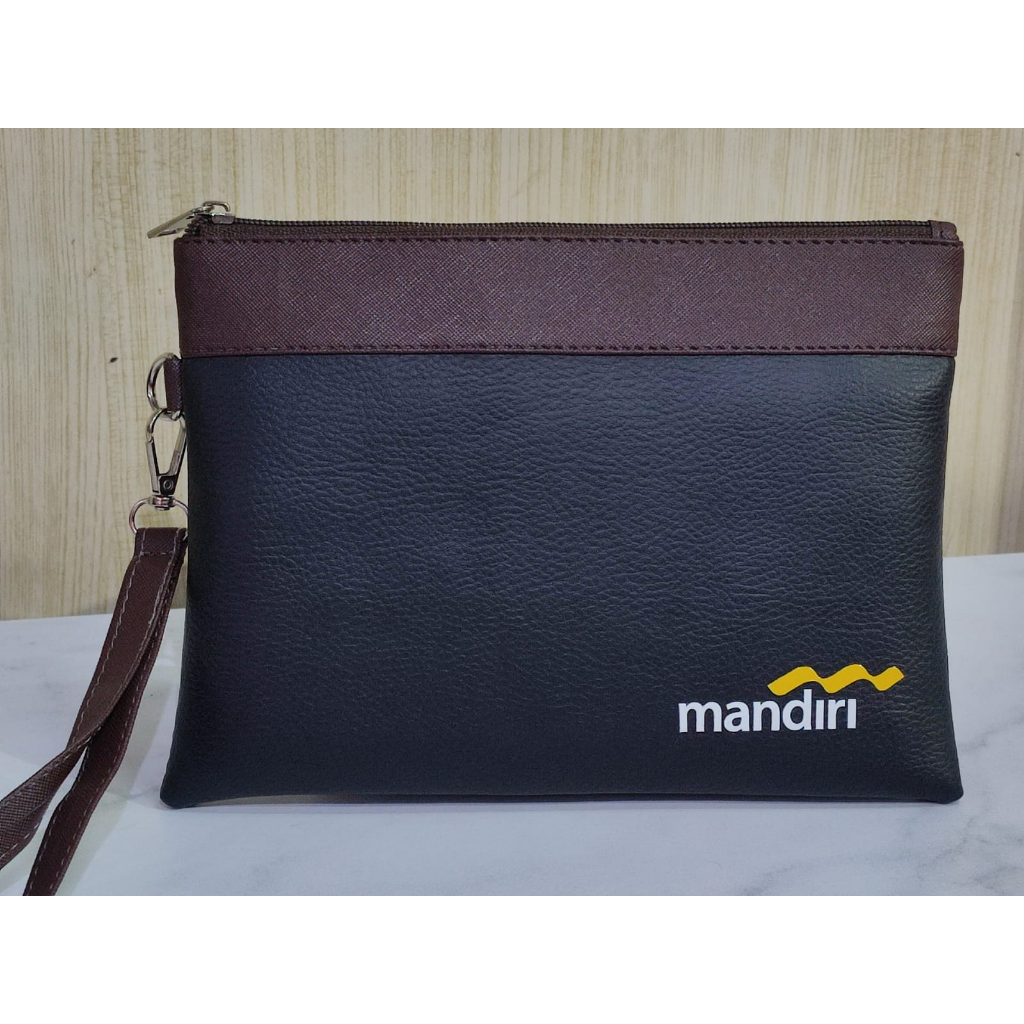 Jual Clutch Logo Bank Mandiri Handbag Dompet Pouch V3 Pria Tas Tangan ...