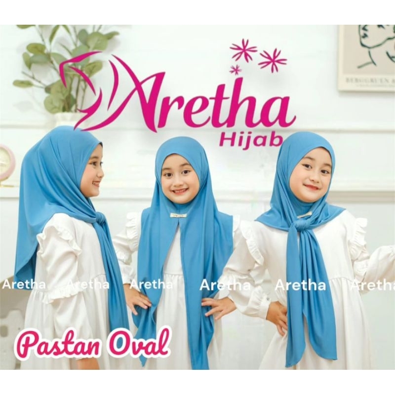 Jual Jilbab Simple Kids Pasthan Oval Ori Aretha | Shopee Indonesia
